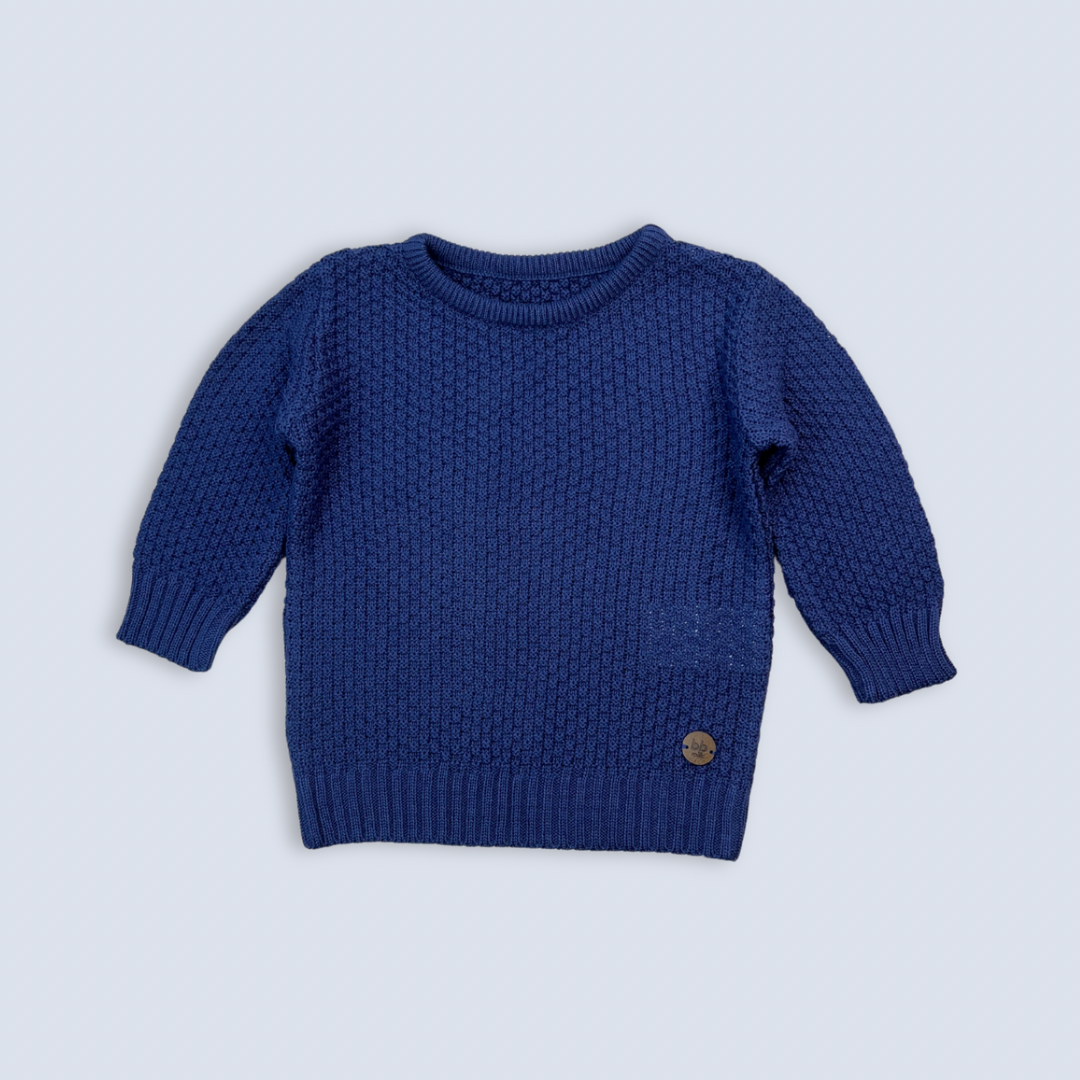 Suéter Tricot Azul Menino - Bebê e Infantil 💙